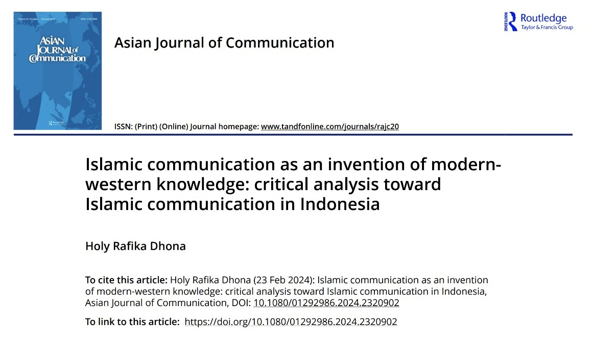 Islamic Communication as an Invention of Modernwestern Knowledge ...