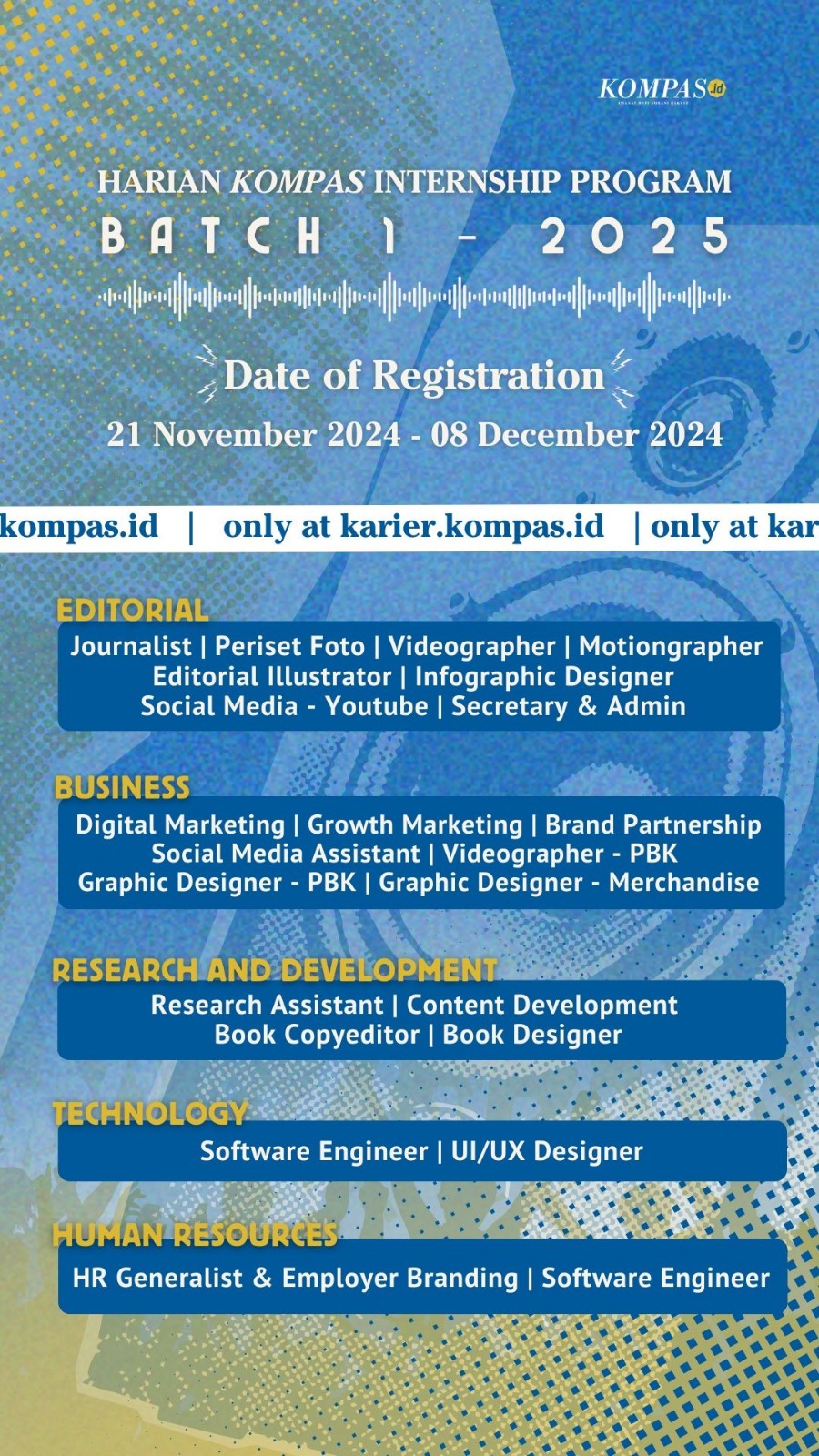 Harian Kompas Internship Program Batch 1 – 2025 - Departement of ...